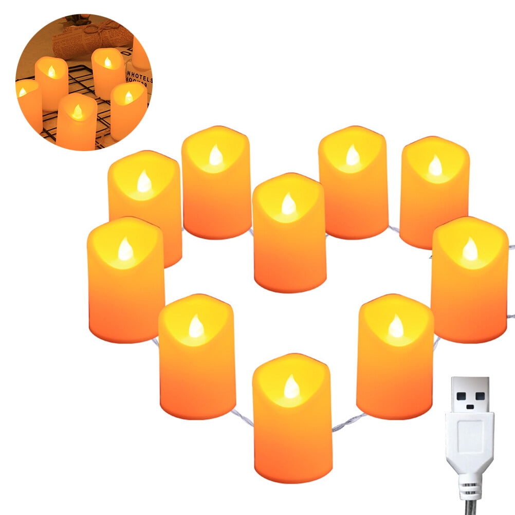HOMEMAXS Rechargeable Flameless Candles Funny Party Decoration Lights ...