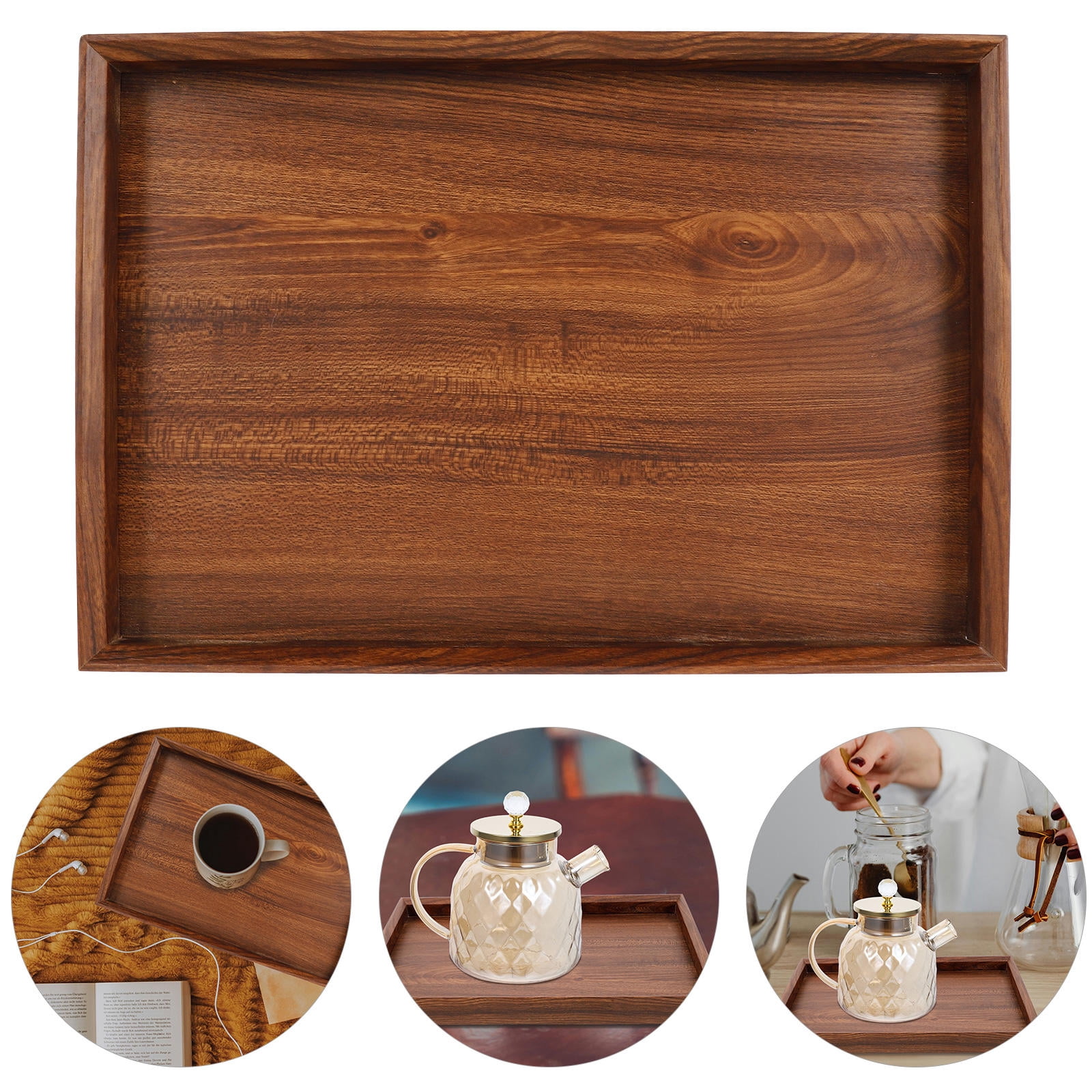 Rectangle Tea Tray Coffee Snack Food Serving Tray for Restaurant Cafe ...