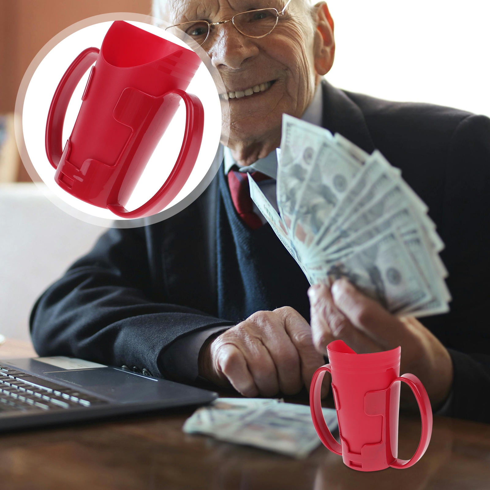 Red Choking Proof Drinking Cup for Elderly and Disabled Patients Made ...