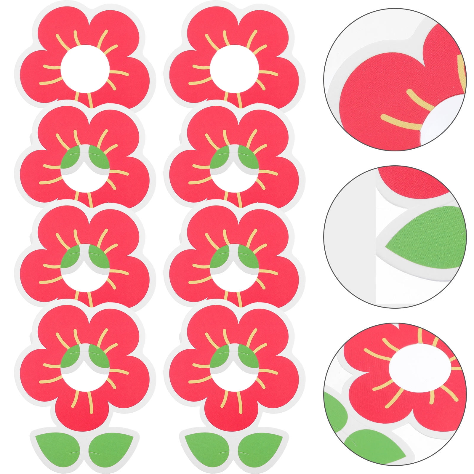 HOMEMAXS Red Flower Shaped Lollipop Holders Made of Paper for Decor ...