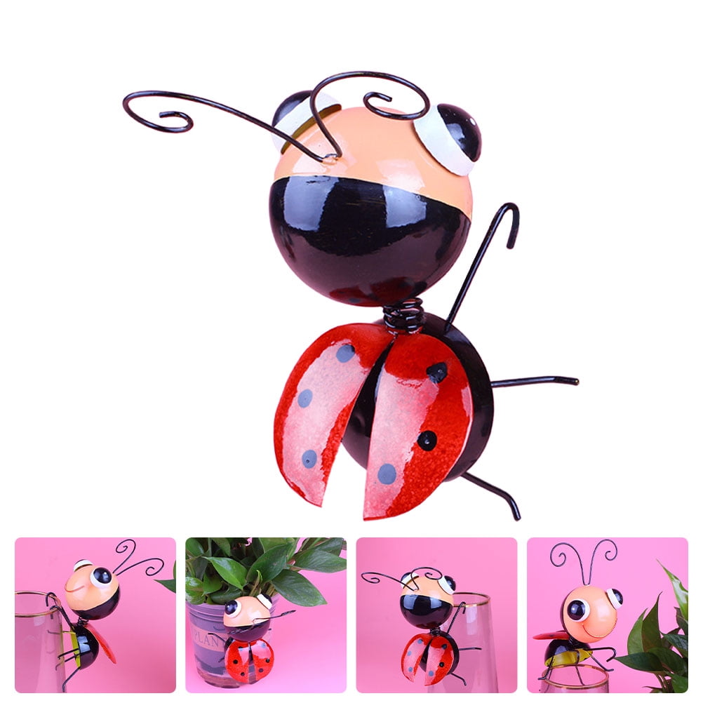HOMEMAXS Red Metal Beetle Wall Decor for Home and Outdoor Use with ...