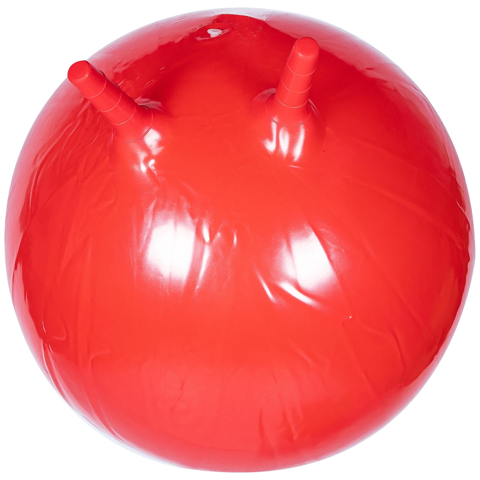 HOMEMAXS Red PVC Plastic Jumping Ball with Handle for Kids Play and ...