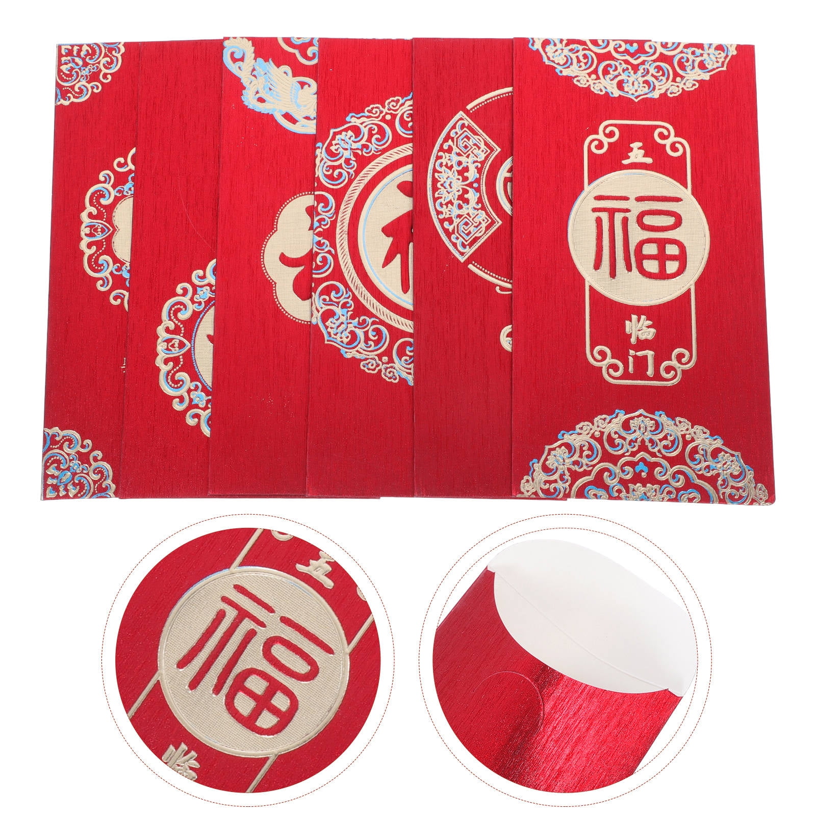 HOMEMAXS Red Wedding Money Envelopes with Gold Embossed Design for ...