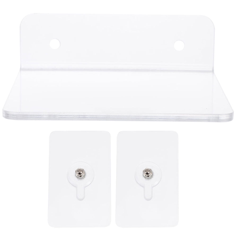 HOMEMAXS Removable Floating Acrylic Storage Rack Space-saving Shelf ...