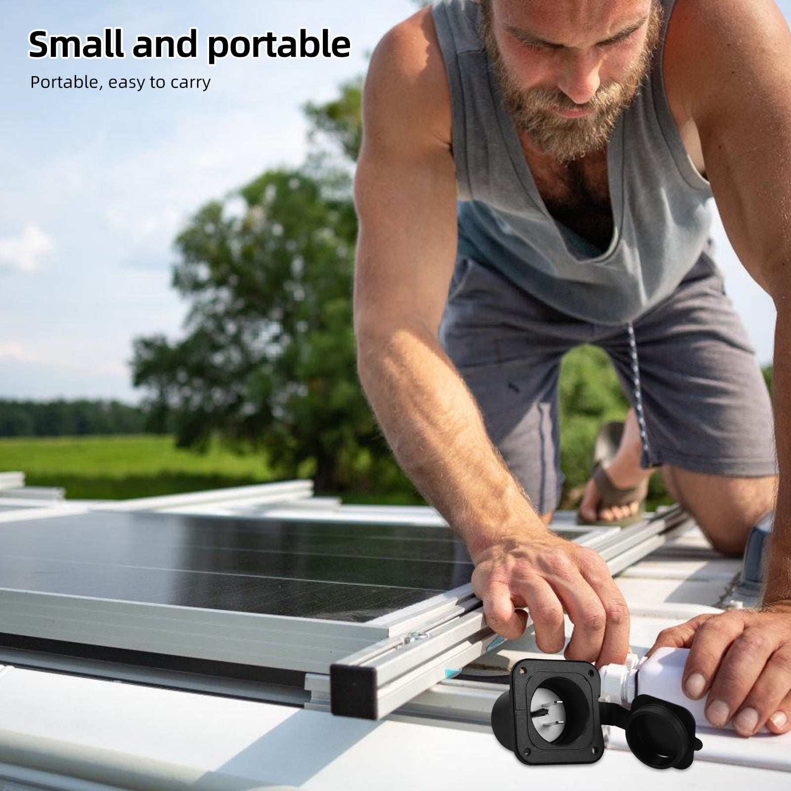 HOMEMAXS Replacement 15a 125v Rv Power Inlet Plug Inlet Power Plug ...