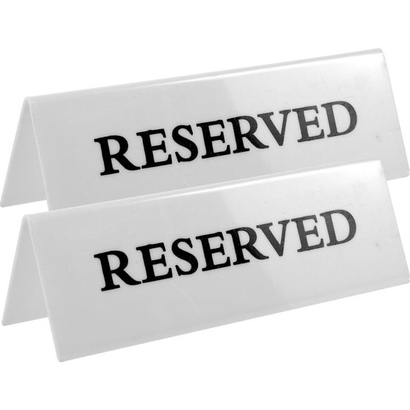 Table Reserved Signs