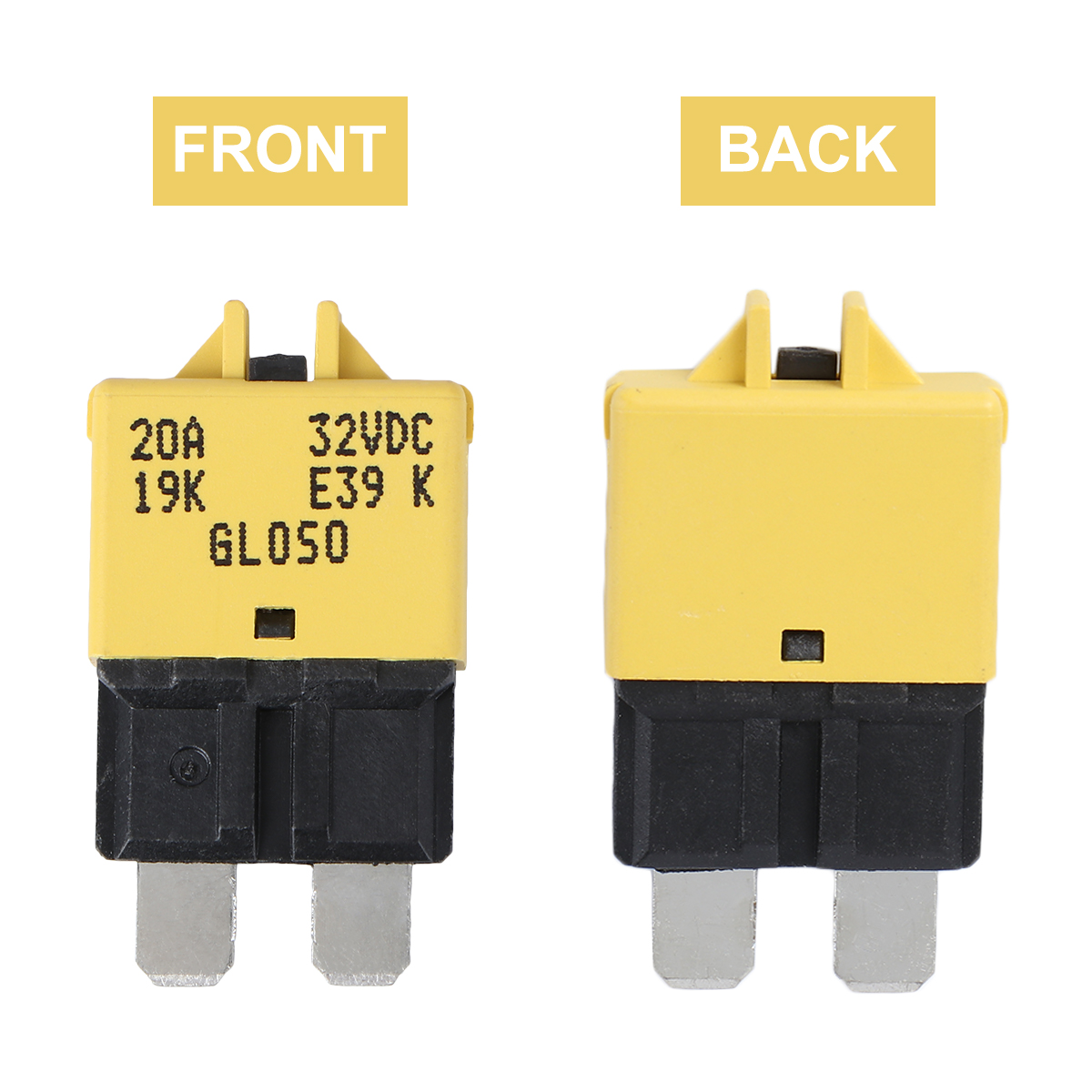 HOMEMAXS Resettable Automotive Fuse for Circuit Breaker 20A 28V DC ...