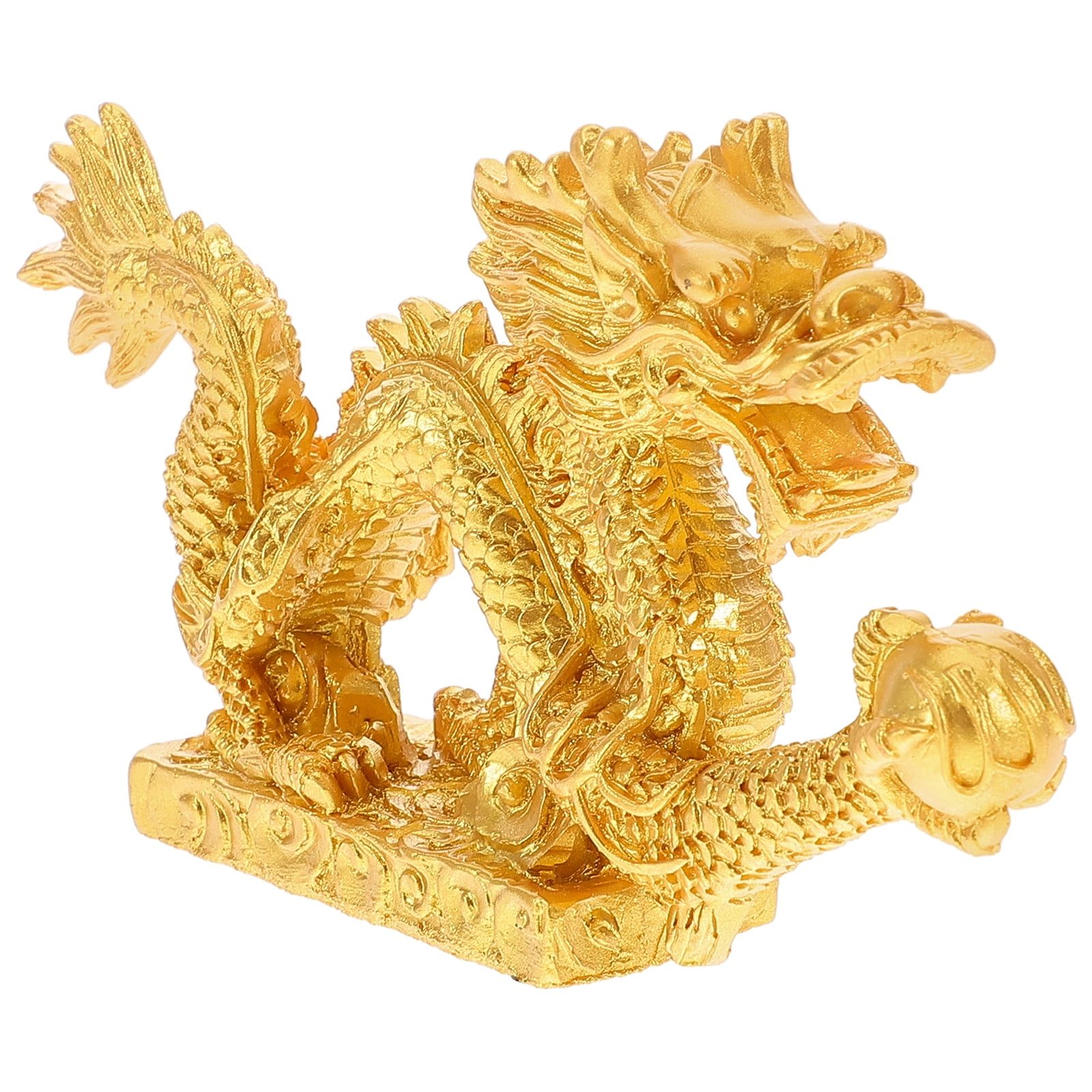 HOMEMAXS Resin Dragon Statue Desktop Resin Dragon Figurine Chinese ...