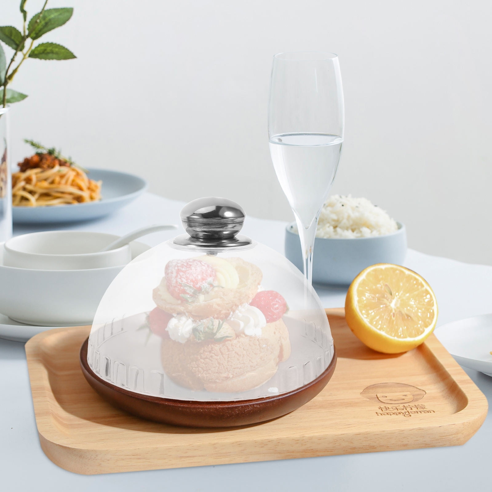 HOMEMAXS Reusable Clear Acrylic Cake Dome with Handle Food Cloche for ...