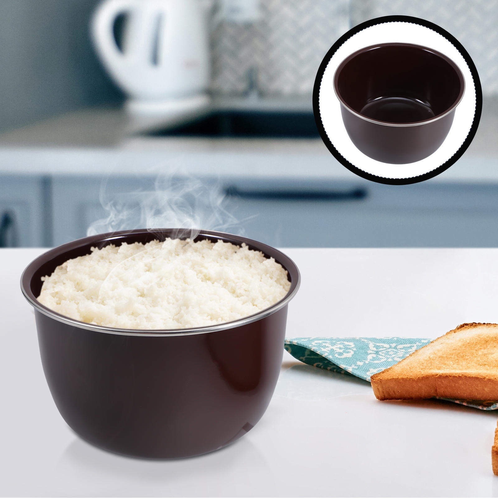 Rice Cooker Inner Pot 5L Non Stick Aroma Rice Cooker Liner Replacement ...