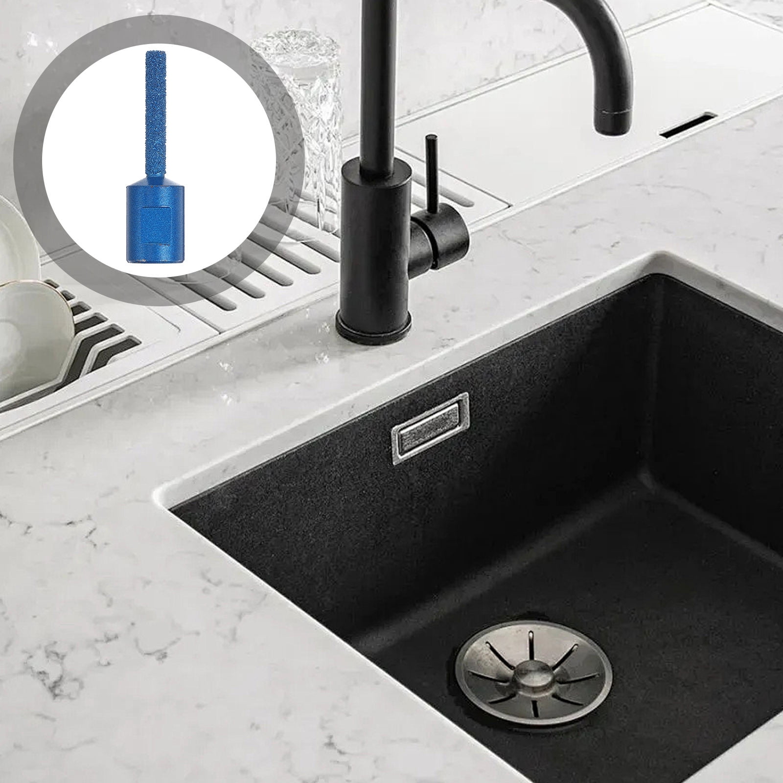 HOMEMAXS Rock Diamond Tipped Drill Bit Work 5.80X1.60X1.60CM Blue ...