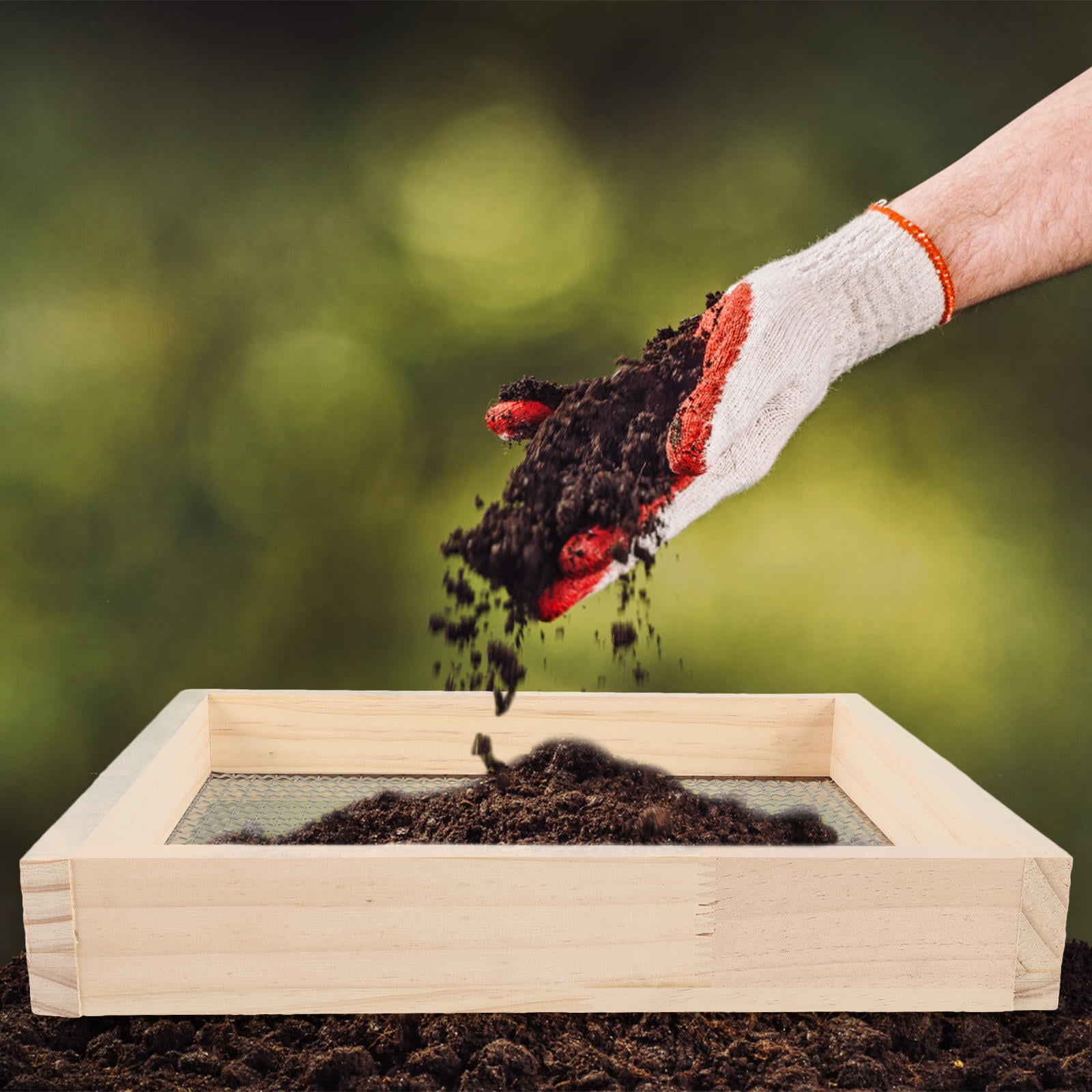 HOMEMAXS Rock Sifter Garden Sieve Soil Sifter Dirt Sifter Garden Leaves ...