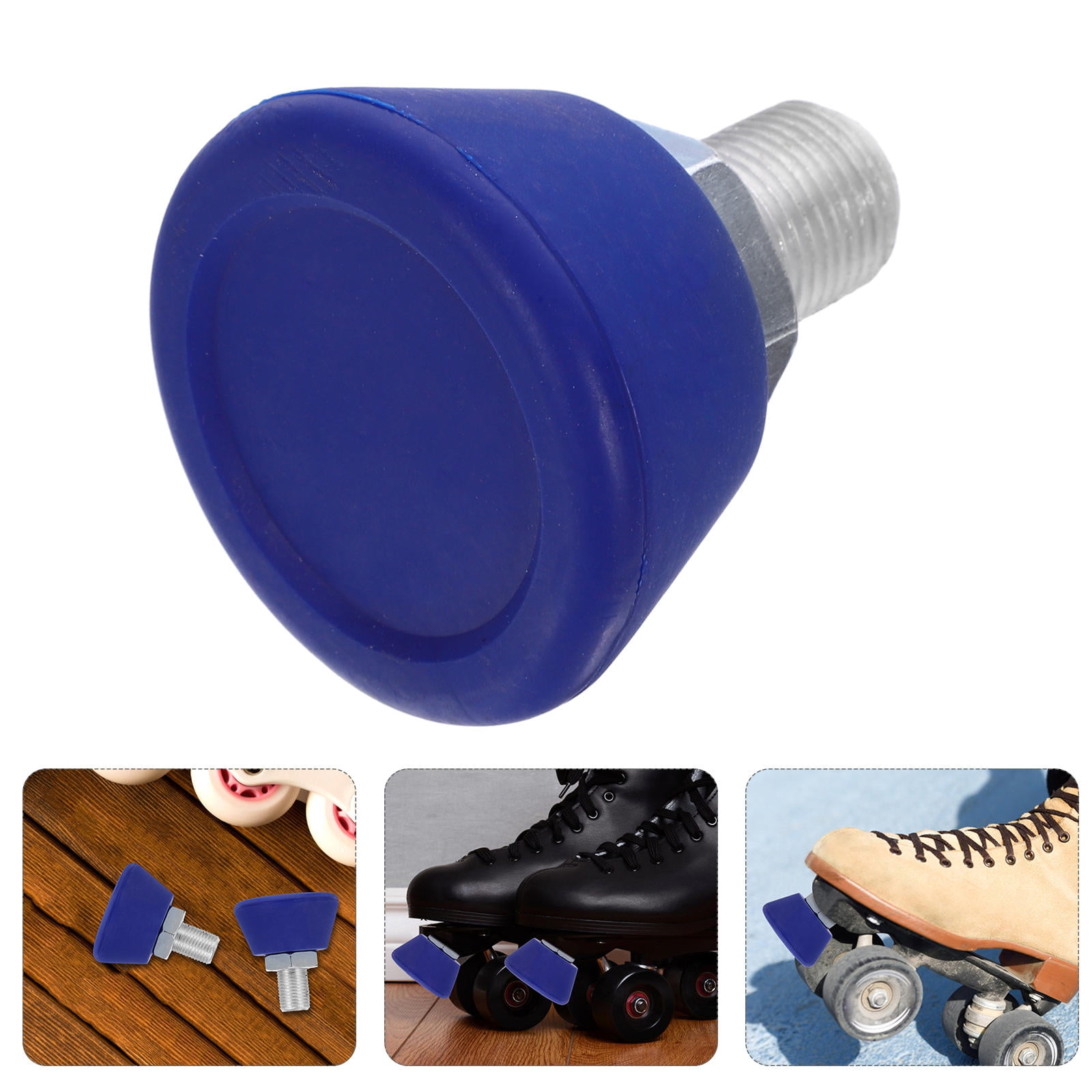 Roller Skate Accessory Stoppers Toe Bolts Brake Pads Skates Shoes Black ...