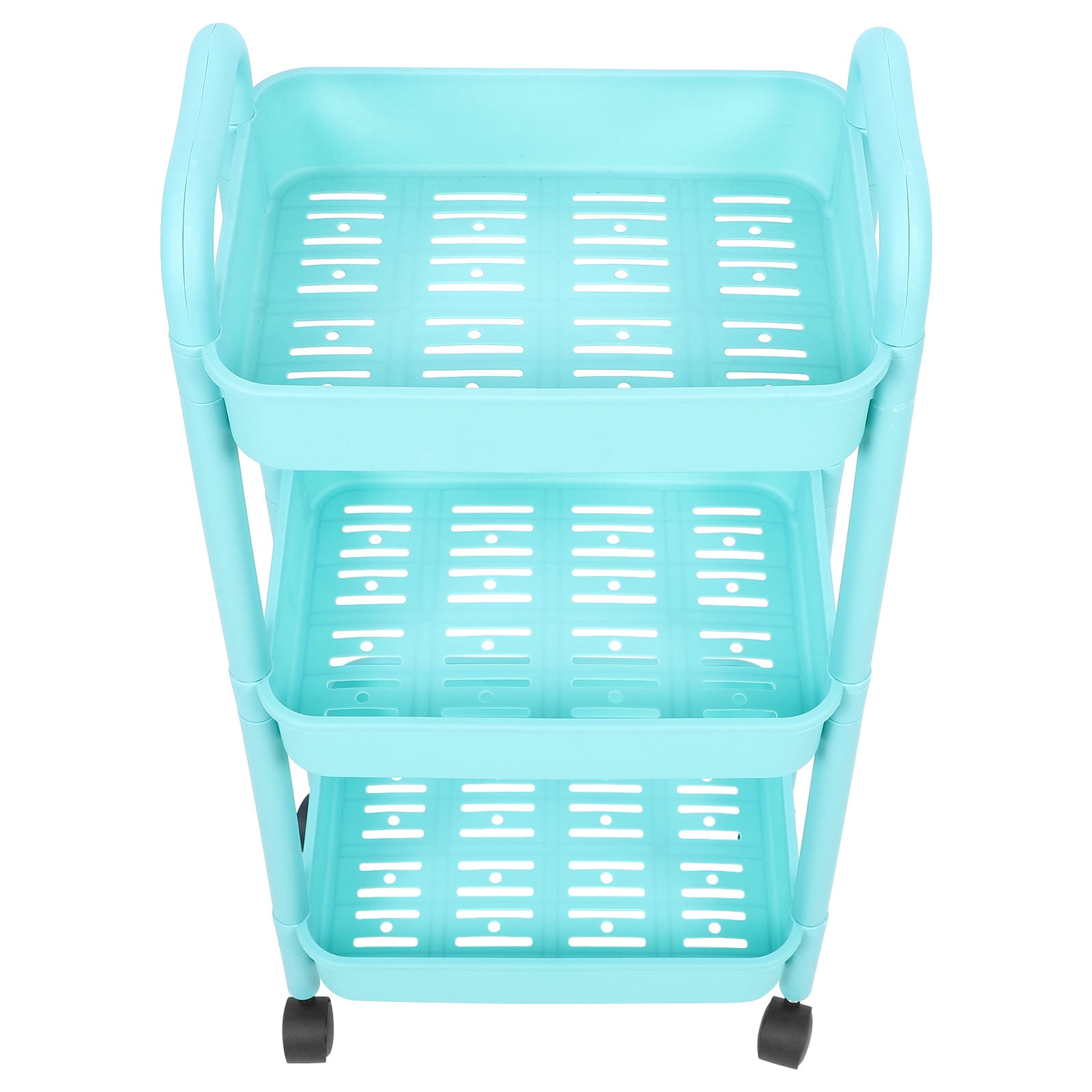 HOMEMAXS Skyblue Plastic Rolling Utility Cart for Storage Multilayer ...