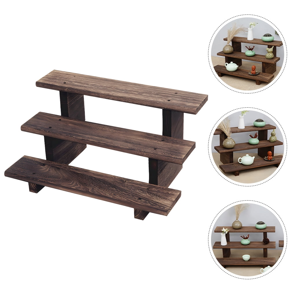 VERDANVERSE Table Top Display Shelf Wood Display Stand Coffee 1 ...