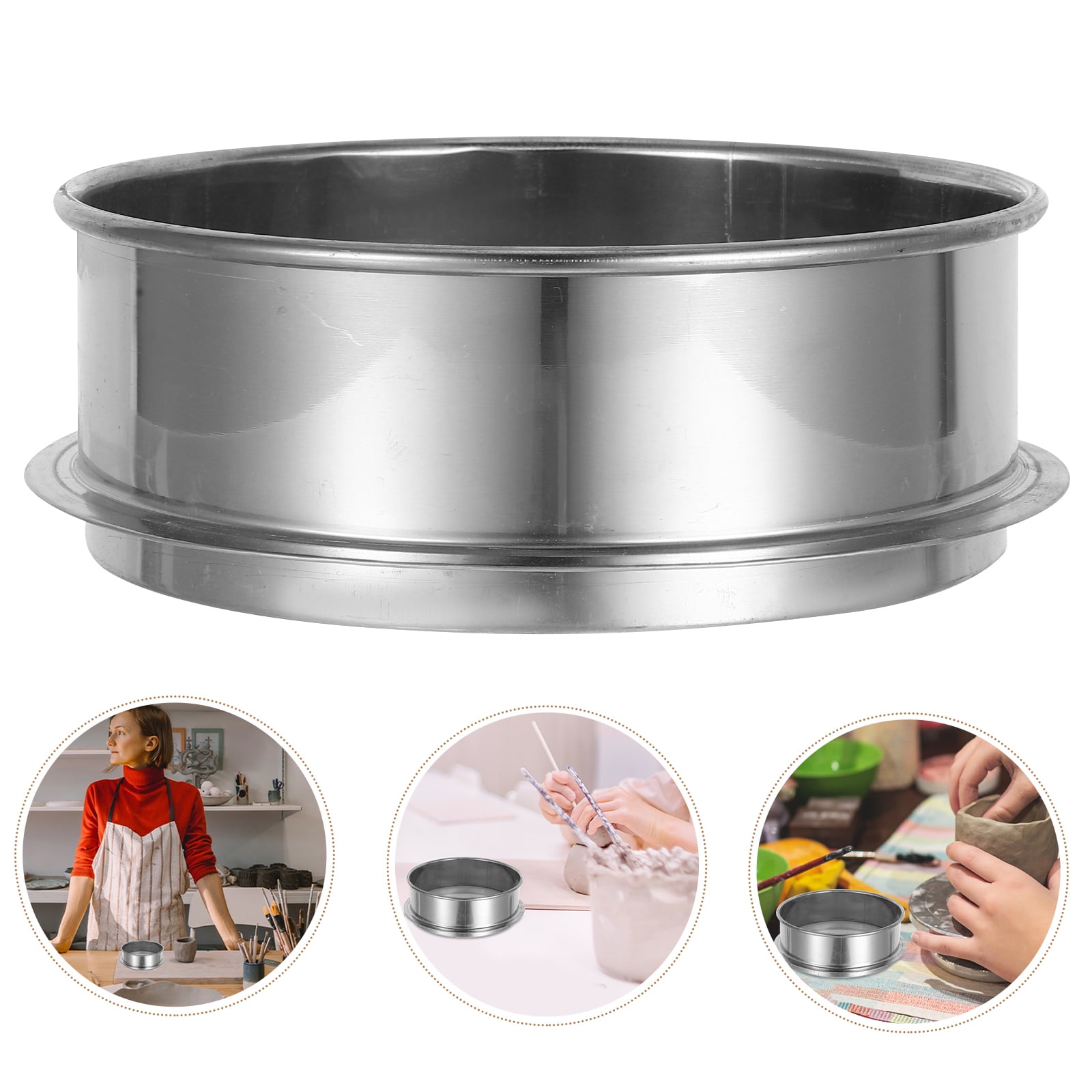 HOMEMAXS Round Stainless Steel Glaze Strainer For Pottery And Ceramic ...