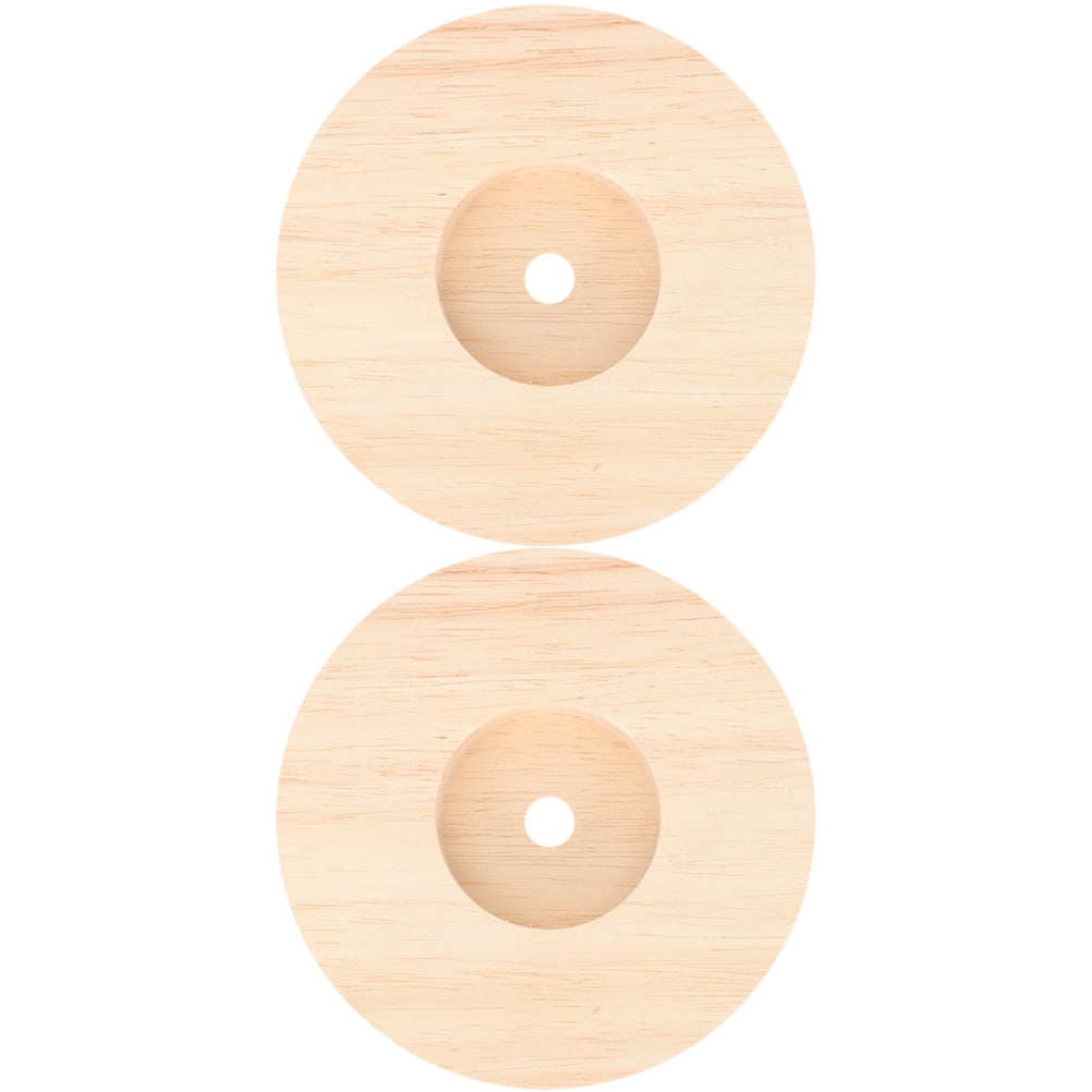 HOMEMAXS Round Wooden Lamp Base for Table Lamp Khaki Color Premium Wood ...