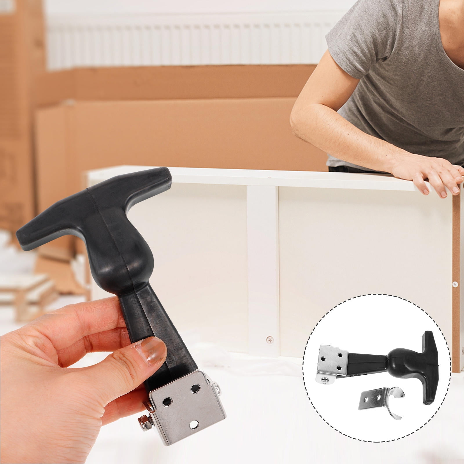 HOMEMAXS Rubber T-handle Hasp Car Hood Catch Flexible T-handle Draw ...