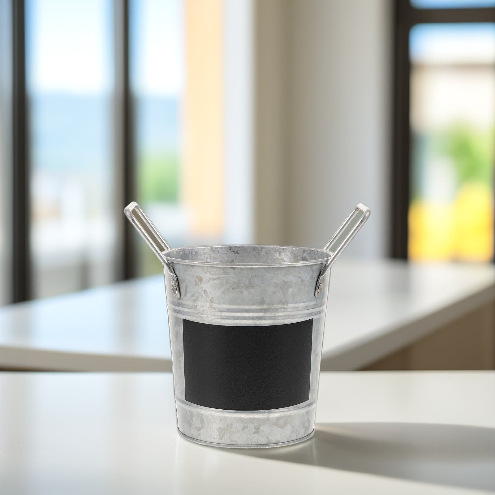 HOMEMAXS Rustic Iron Flower Pot Vintage Style Galvanized Bucket Plant ...