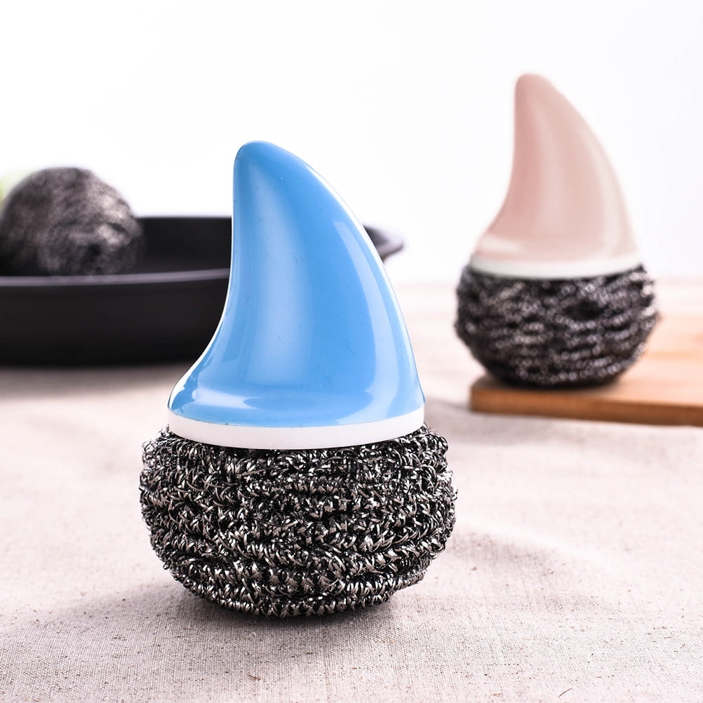 HOMEMAXS Scouring Pads Wire Brush Steel Ball Replacement Sponge ...