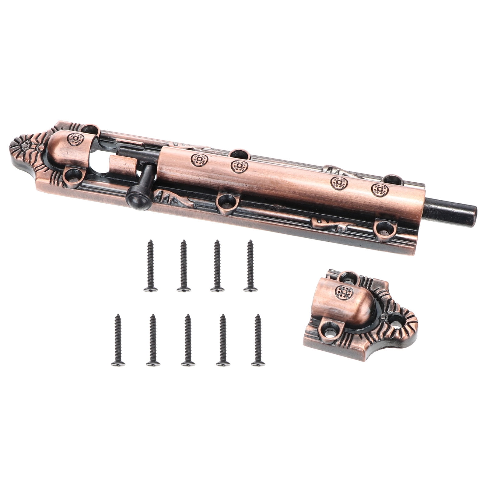 Security Lock Sliding Outdoor Bolt Cane Drop Rod for Gate Red - Walmart.com