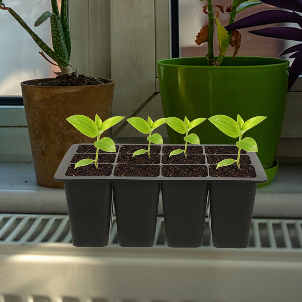 HOMEMAXS Seed Starter Tray 12-grid Starter Container Nutrition Tray ...