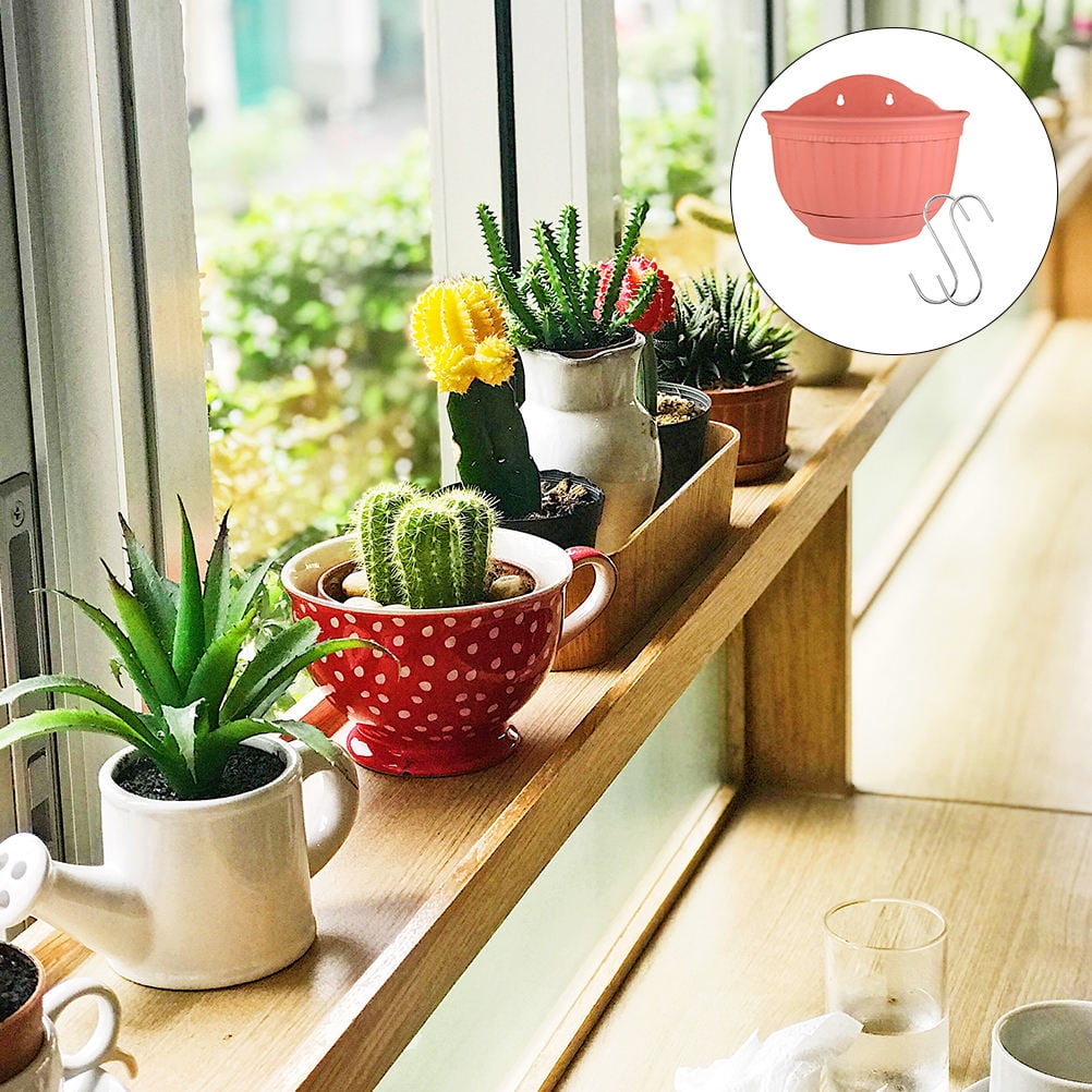 HOMEMAXS Semi-circular Wall Hanging Pot Pots Planters for Indoor Plants ...