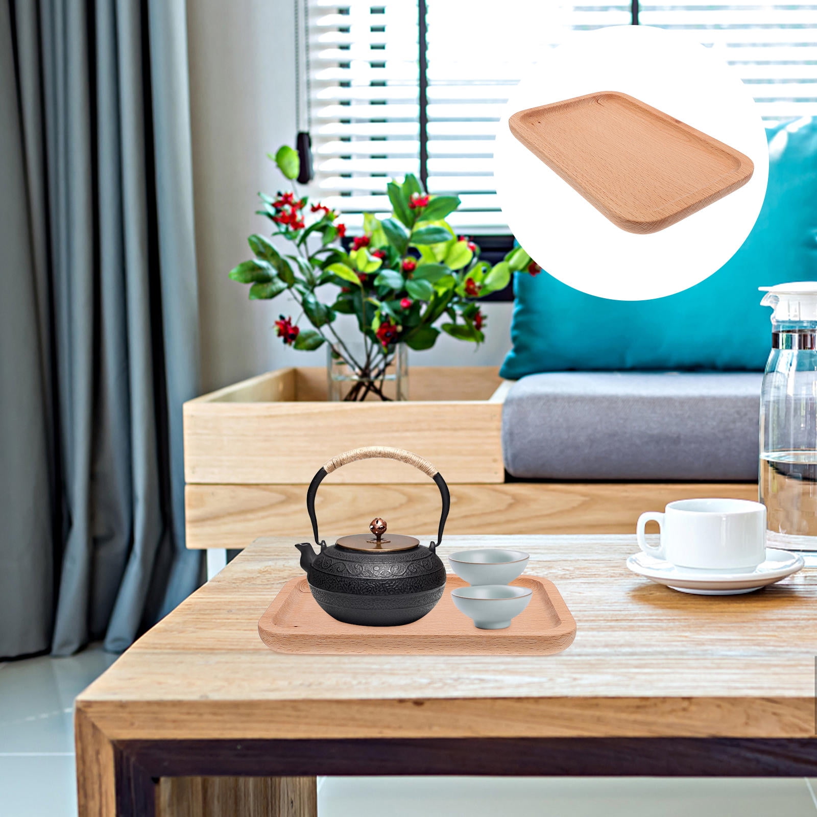 HOMEMAXS Serving Platters and Trays Rectangular Dinner Plate - Walmart.com