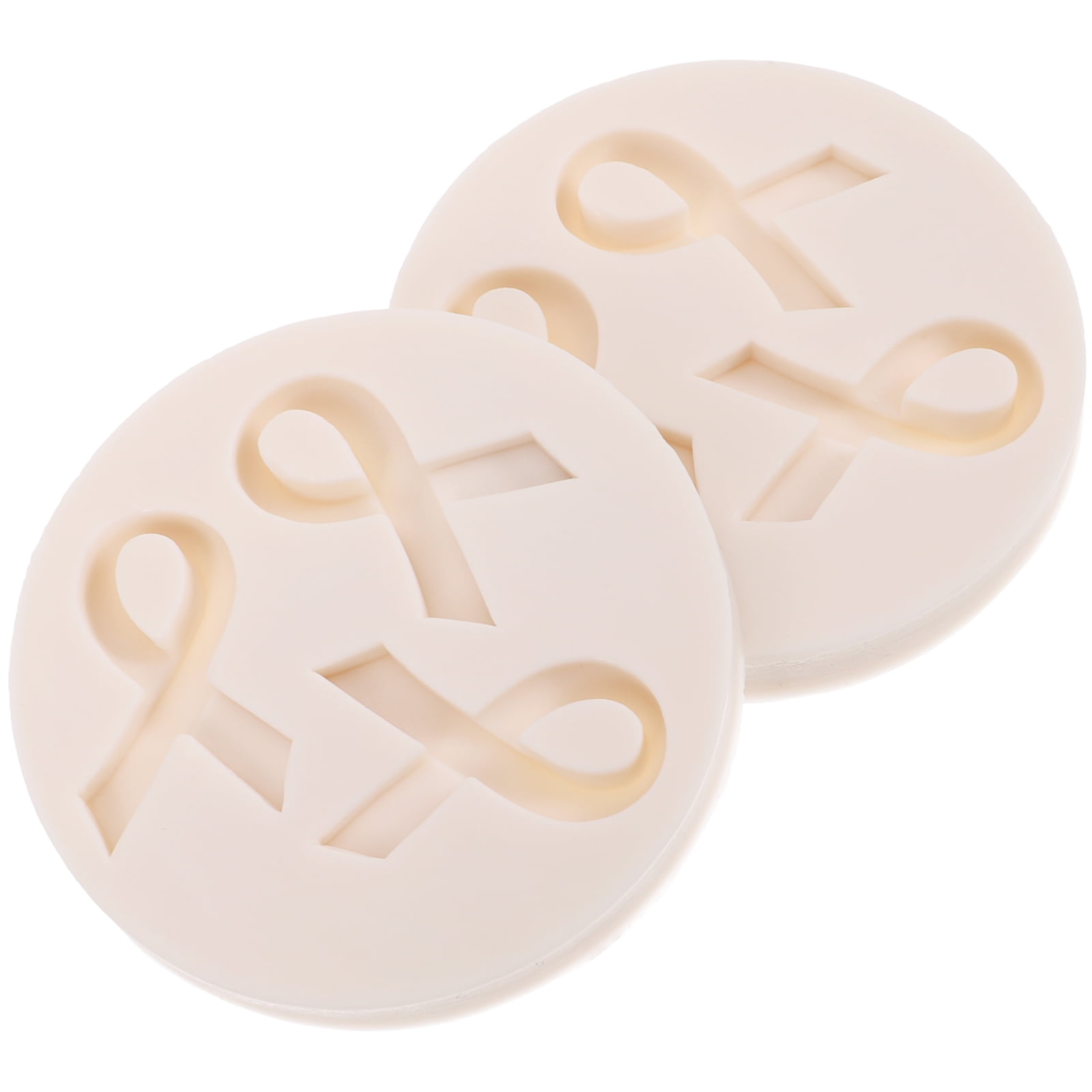 HOMEMAXS Set of 2 Mini Cancer Ribbon Mold Fondant Cake DIY Sugar Paste ...