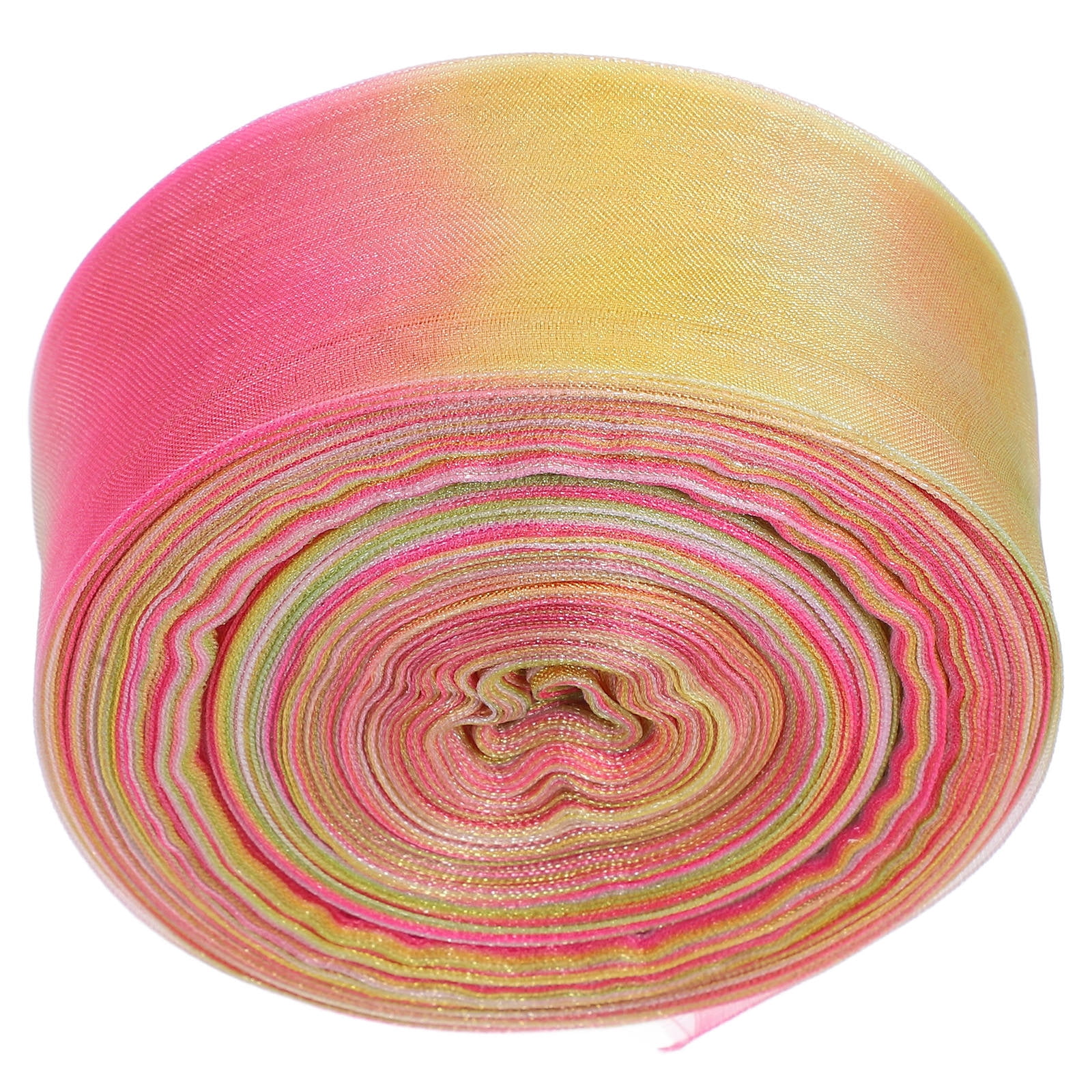 HOMEMAXS Sheer Organza Chiffon Ribbons 3.6cm Shimmer Wrapping Ribbons ...