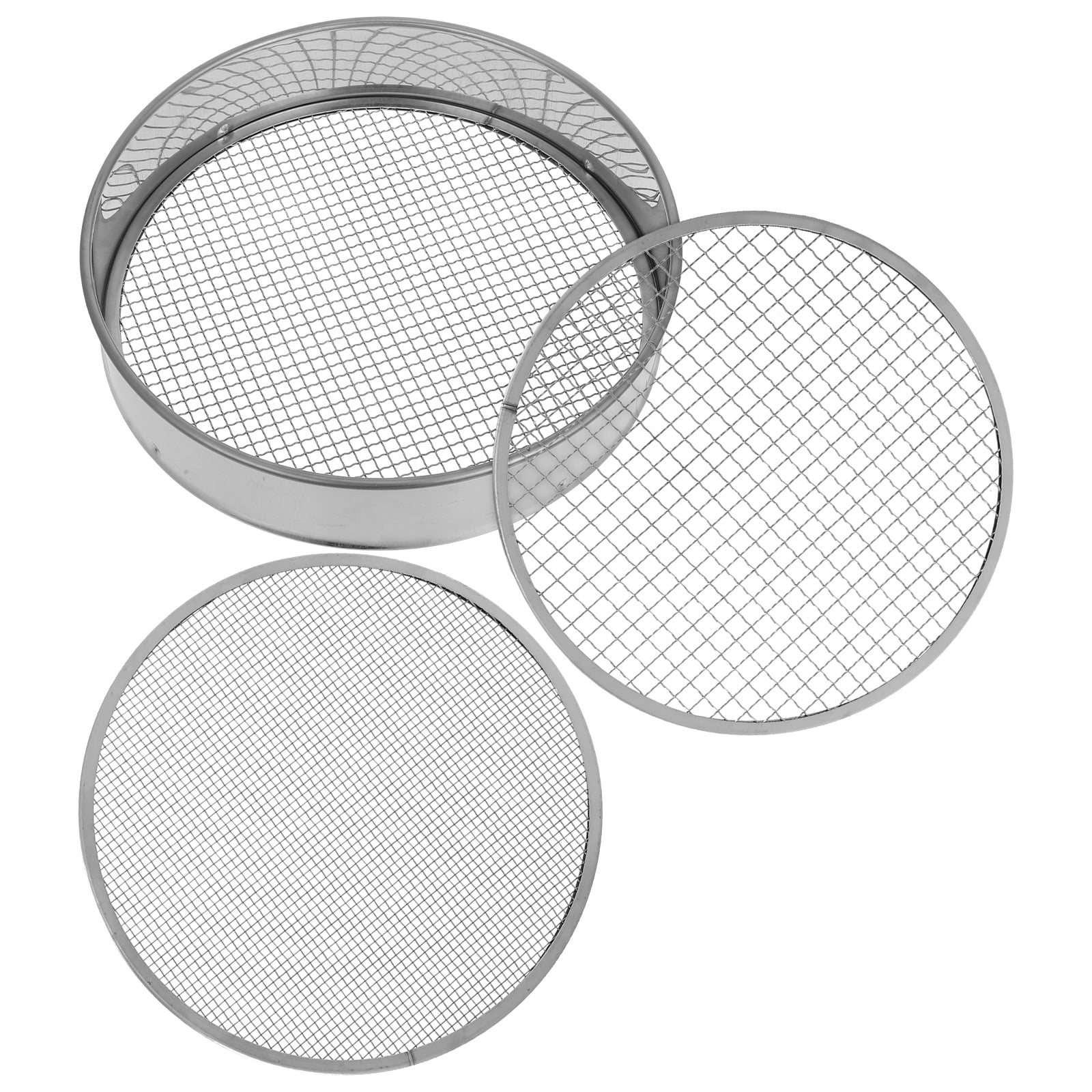 HOMEMAXS Sifter for Rocks Soil Multi-purpose Sieve Mesh Screens Silver ...