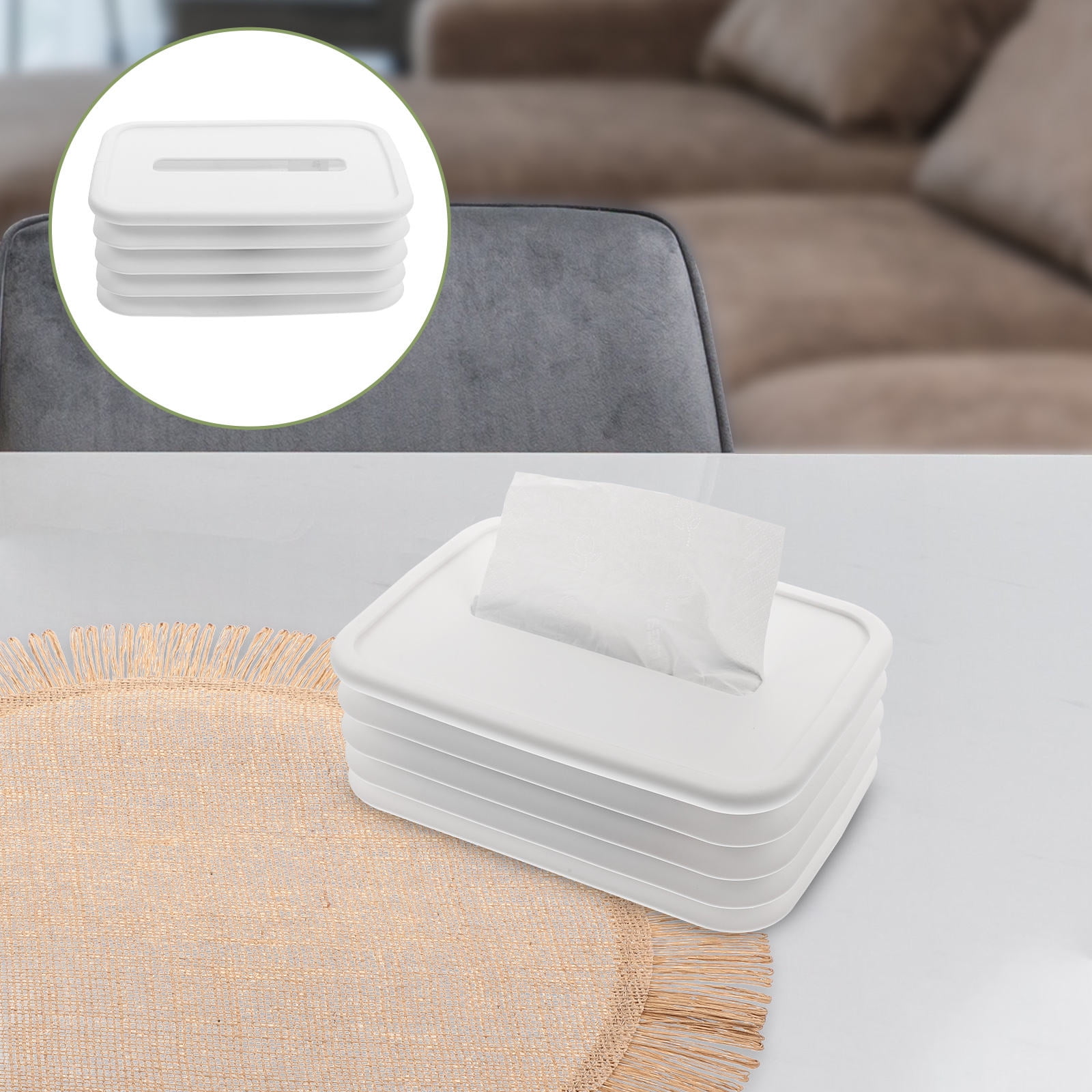 HOMEMAXS Silicon Folding Paper Tray Extraction Type Tissue Box Dressing ...