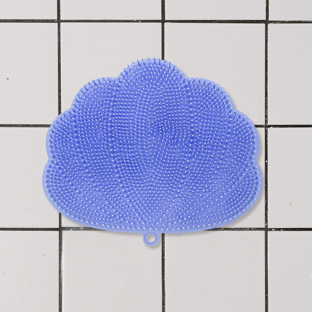 HOMEMAXS Silicone Bath Towel Portable Scrubbing Body Scrubber Miss Blue ...