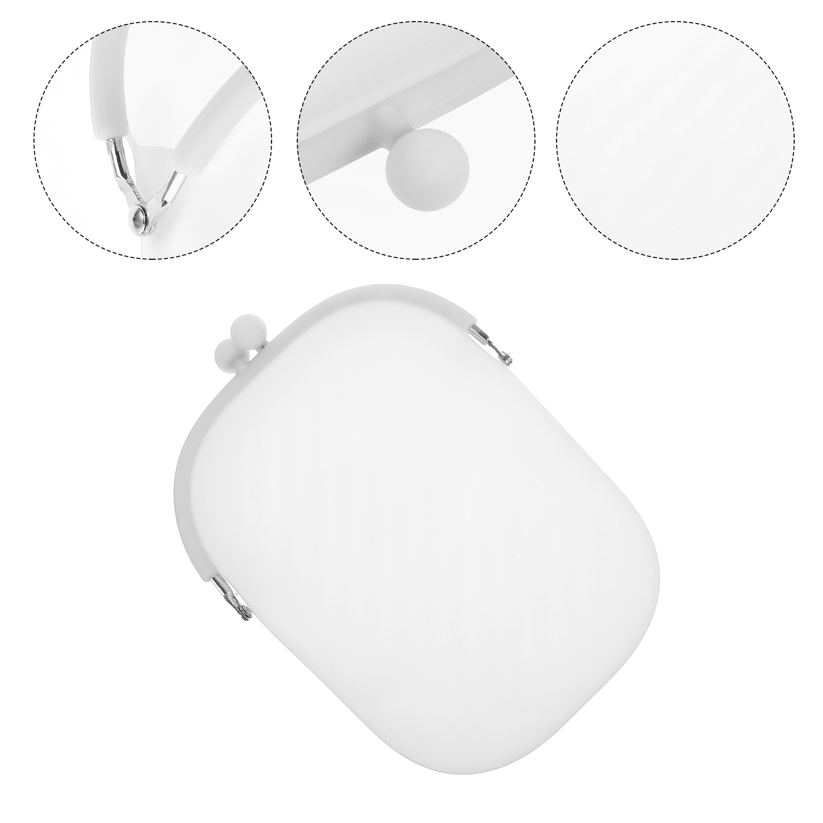 HOMEMAXS Silicone Coin Purse for Women White Smooth Buckle Easy to ...