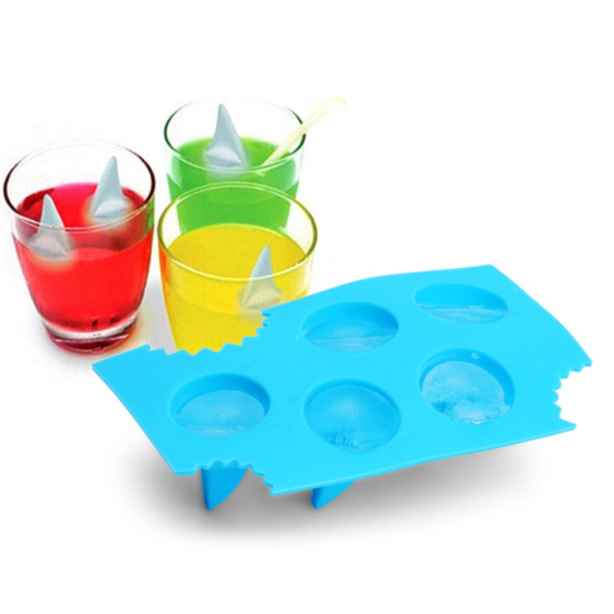 Silicone Shark Fin Ice Cube Tray for Easy Release and Stackable Ice ...