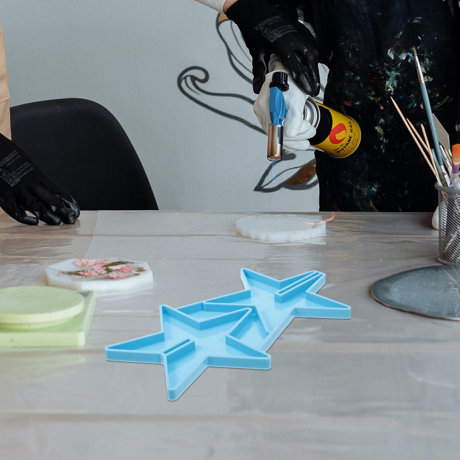 HOMEMAXS Silicone Star Mold Easy to Release Pentagram Mould DIY Craft ...