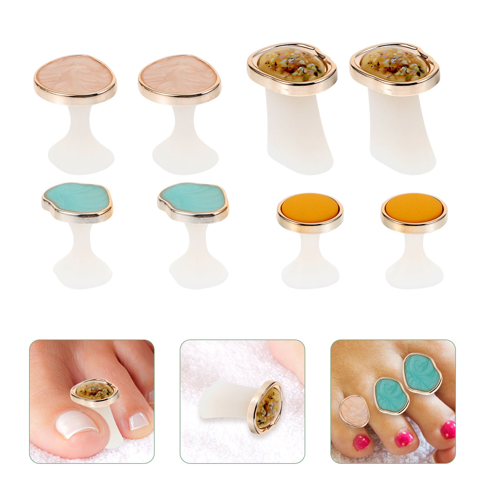 HOMEMAXS Silicone Toe Separators for Nail Art and Pedicure at Home ...