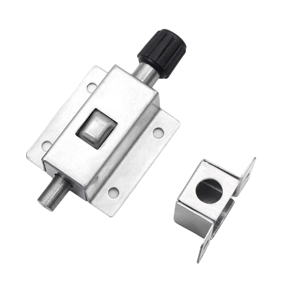 1 Set Stainless Steel Automatic Door Latch for Home Use Silver Simple ...