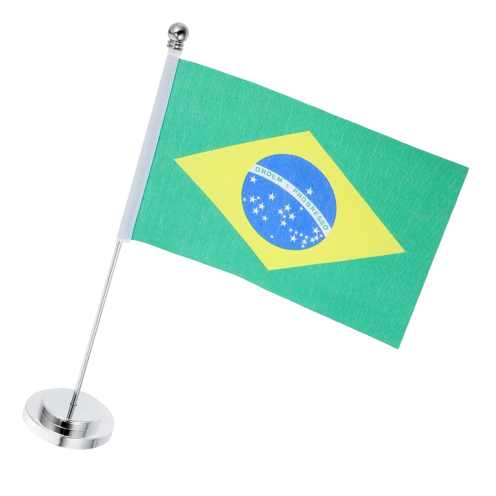 HOMEMAXS Small Brazil Desk Flag Polyester Easy To Clean Single Rod For ...