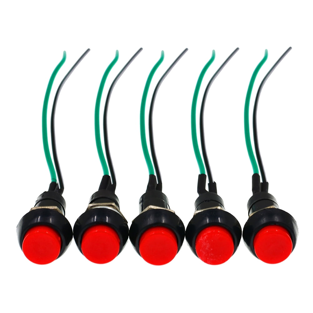 HOMEMAXS Small Motorbike Self-Locking Motorcycle Handlebar Buttons ...