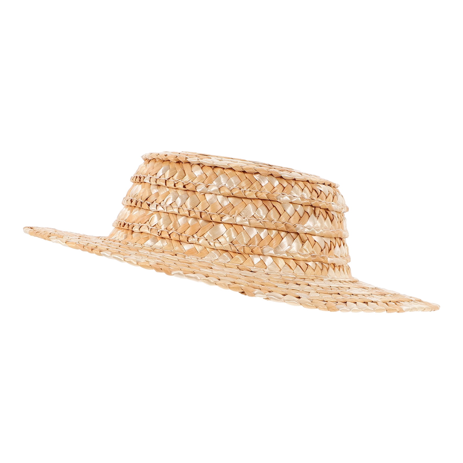 HOMEMAXS Small Round Top Hat Straw Hat Miniature Round Top Hat Mini ...