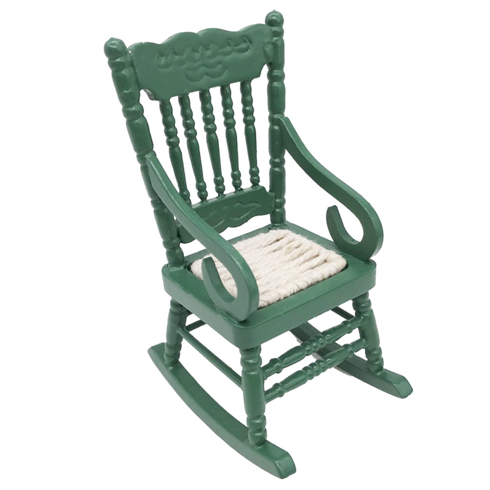 HOMEMAXS Mini Rocking Chair Toy for Kids Playing in Green Made of PP ...