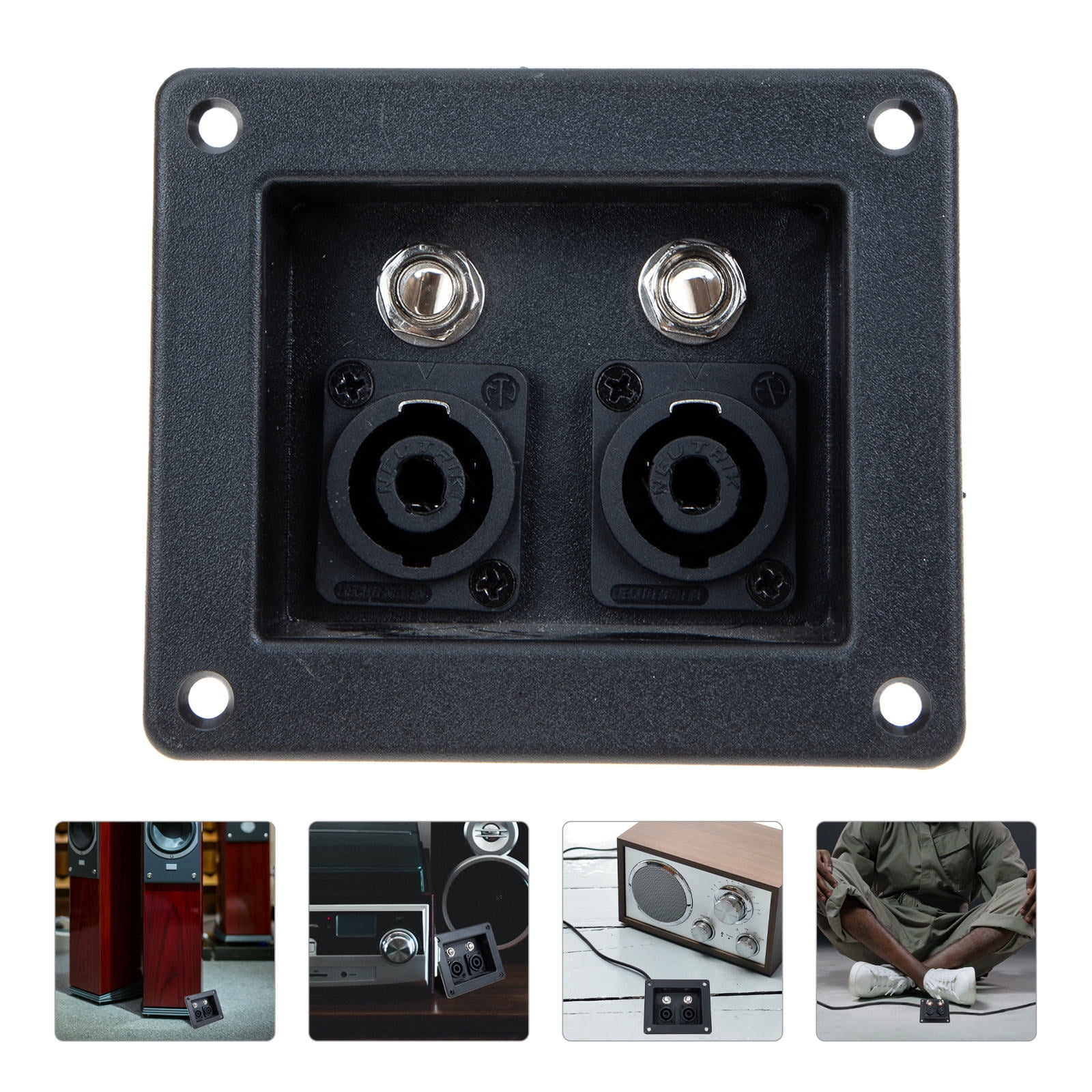 HOMEMAXS Speakers Connectors Screw Cup Connector 9.70X8.50X5.00CM Black ...