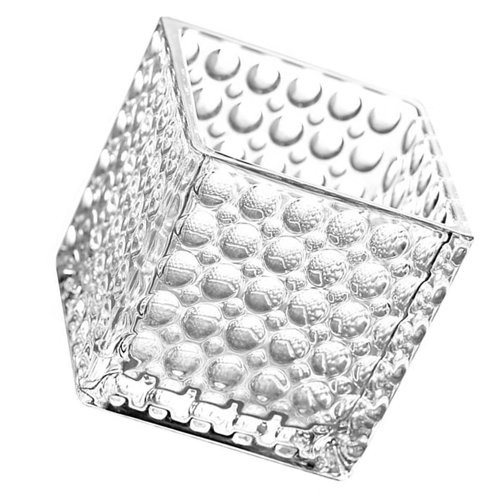 HOMEMAXS Square Glass Vases Clear Cube Flower Vase Square Shape Flower ...