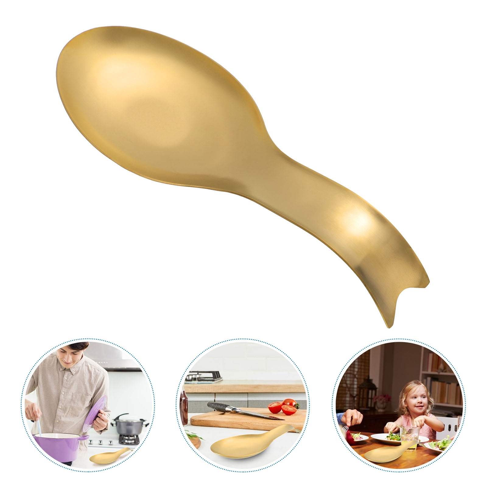 HOMEMAXS Stainless Serving Spoons Rest Holder for Cooking Home ...