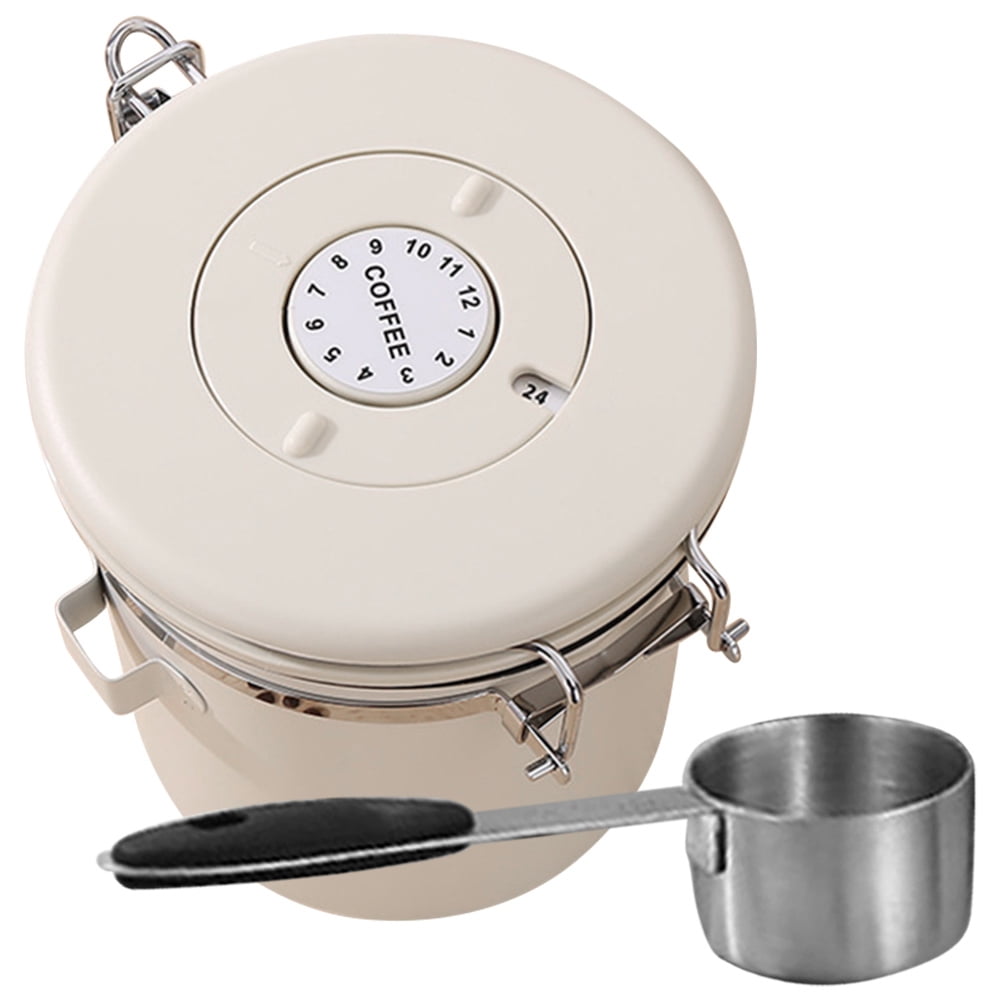 HOMEMAXS Stainless Steel Airtight Tank Coffee Bean Storage Container ...