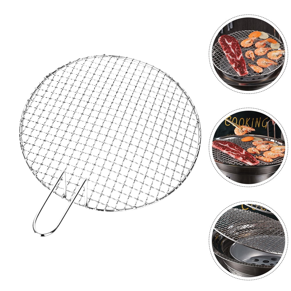 Stainless Steel Bbq Grill Net Round Barbecue Mesh Rack Outdoor Bbq ...