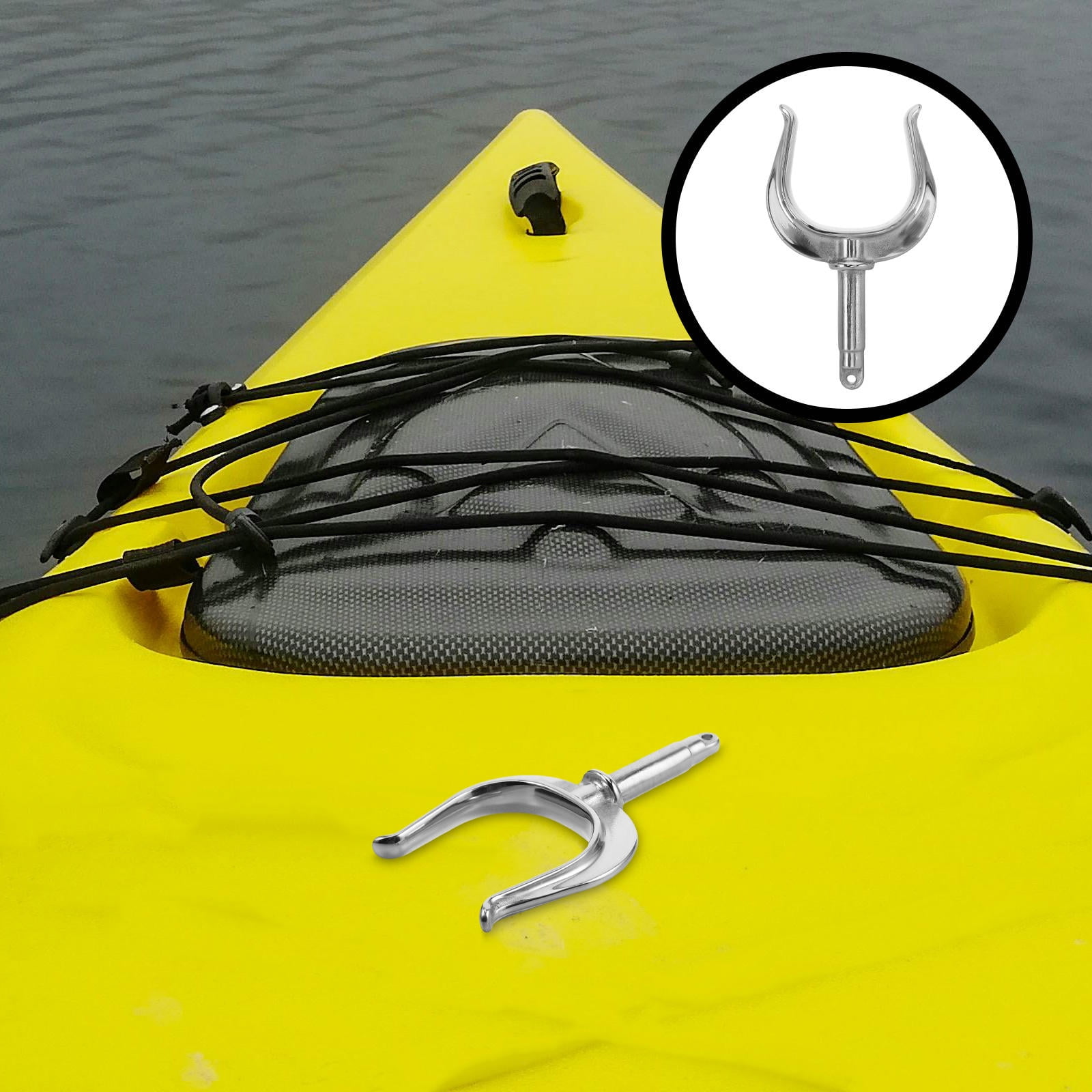 HOMEMAXS Stainless Steel Boat Oarlock Heavy Duty Clamp on Shaft Side ...