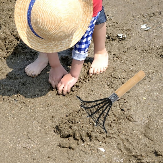 HOMEMAXS Stainless Steel Clam Rake with Net Design for Beach Digging ...