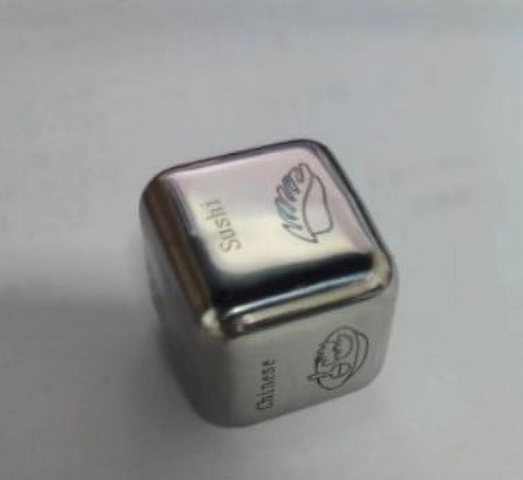 Stainless Steel Dice Toy for Party Use Silver Color Compact Size 1.5 x ...